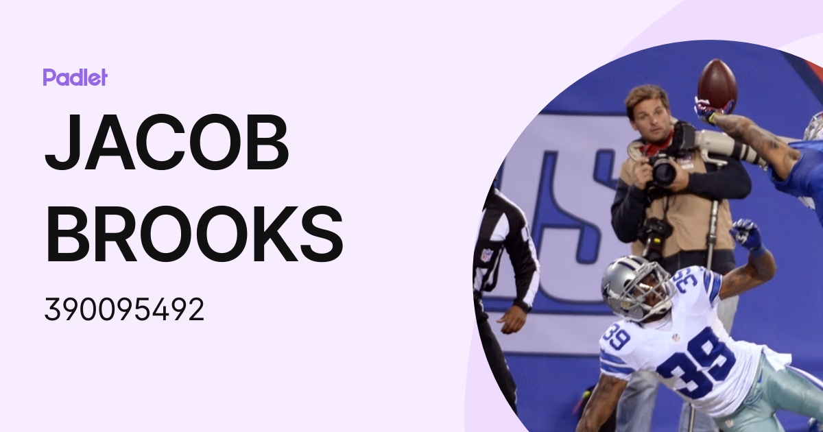 JACOB BROOKS (390095492) profile | Padlet