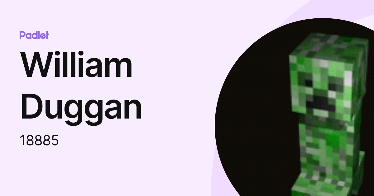 William Duggan (18885) profile | Padlet