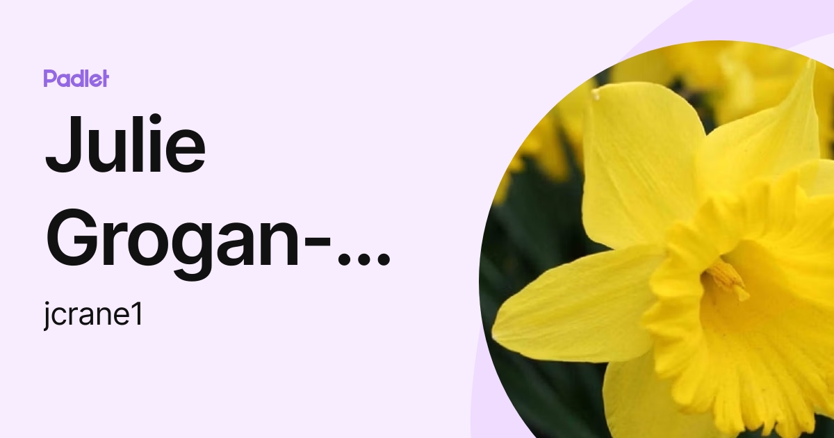 Julie Grogan-Crane (jcrane1) profile | Padlet