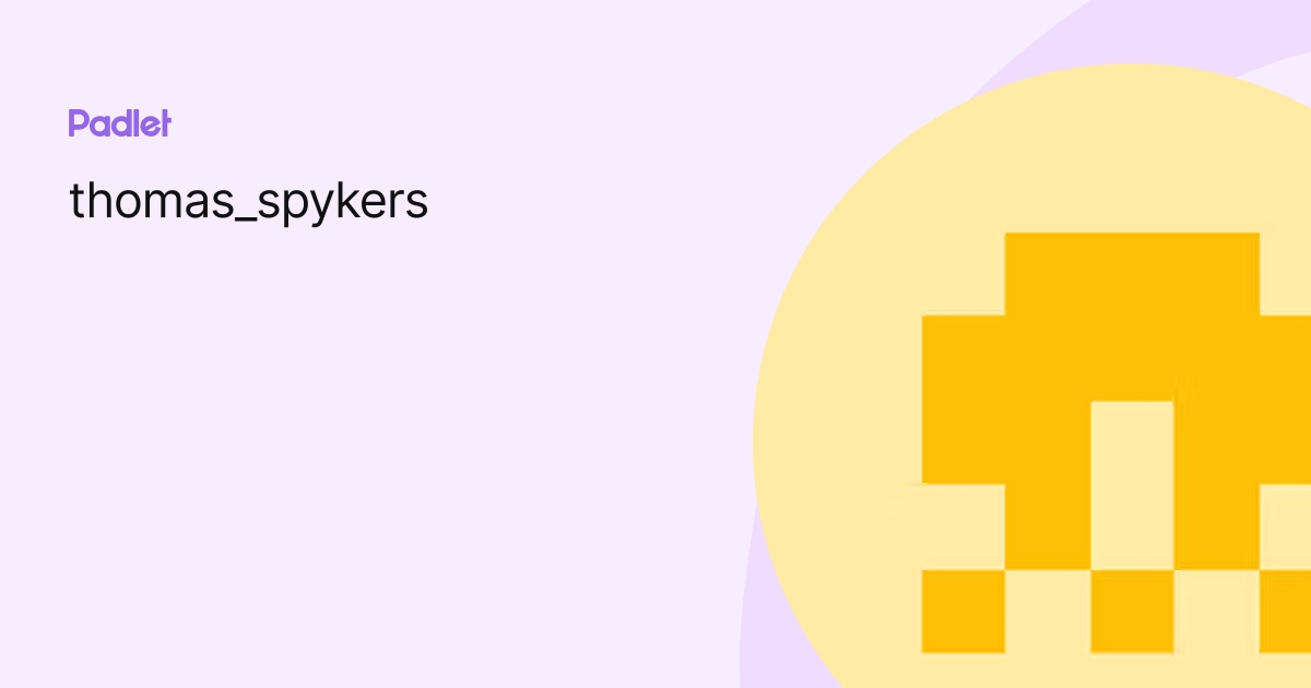 Thomas Spykers Profile Padlet