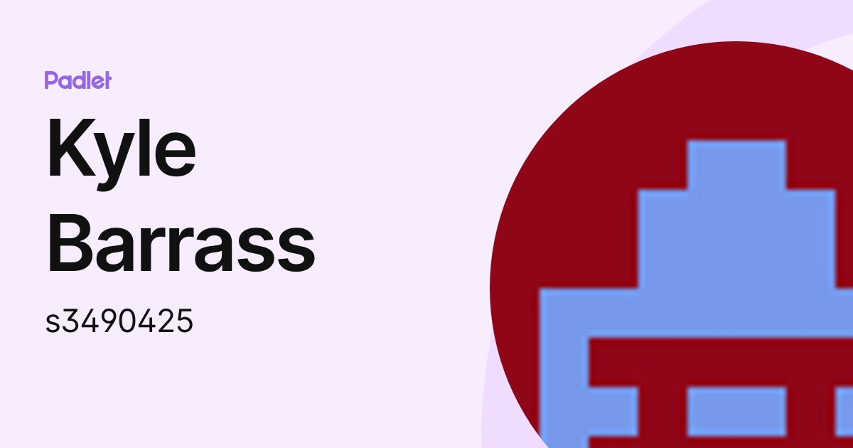 Kyle Barrass (s3490425) profile | Padlet