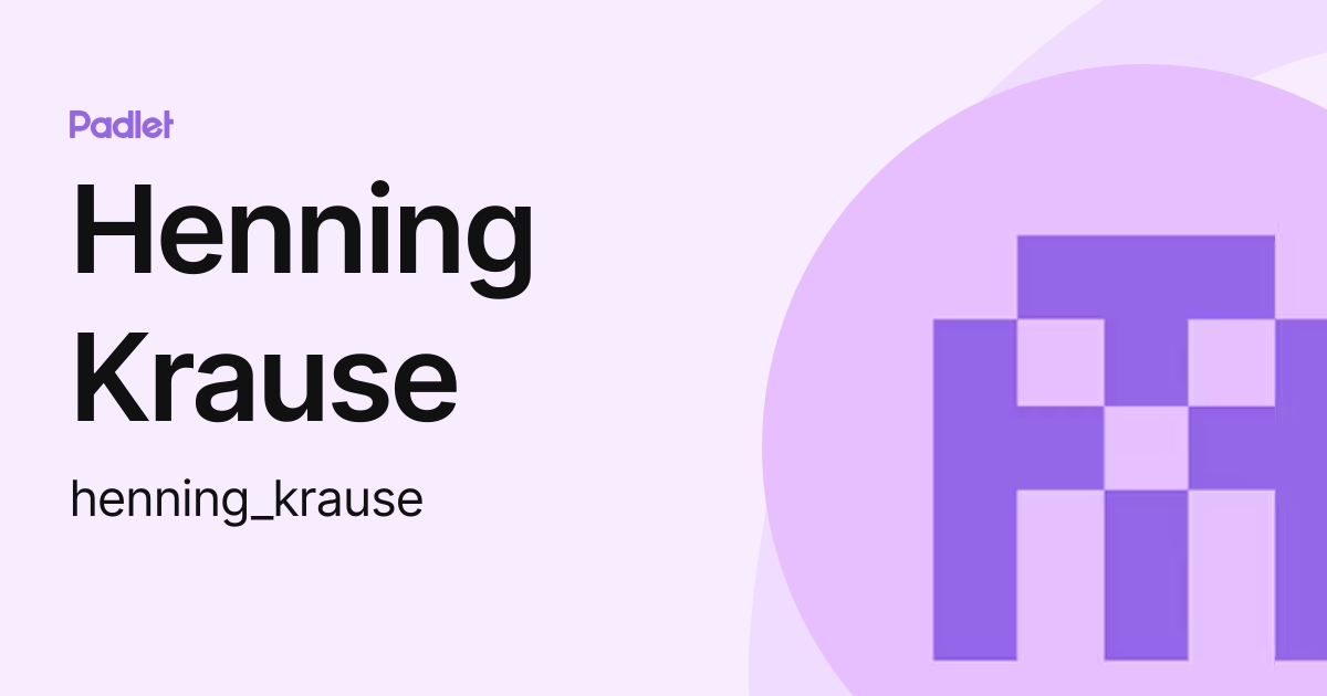 Henning Krause (henning_krause) profile | Padlet