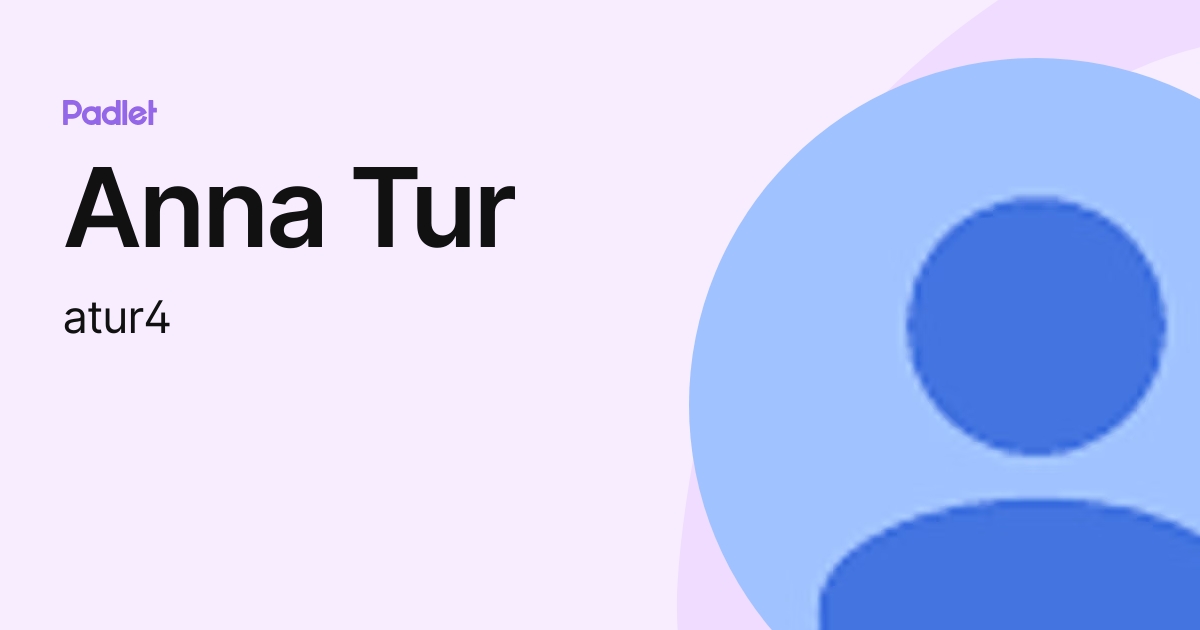 Anna Tur (atur4) profile | Padlet