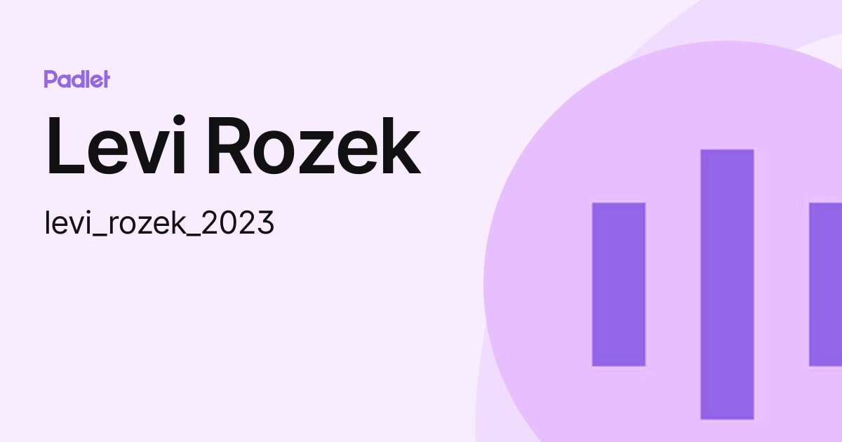 Levi Rozek (levi_rozek_2023) profile | Padlet