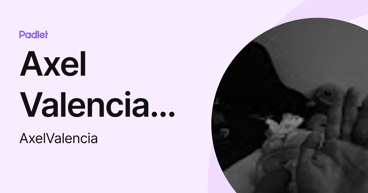 Axel Valencia Mendoza (AxelValencia) profile | Padlet