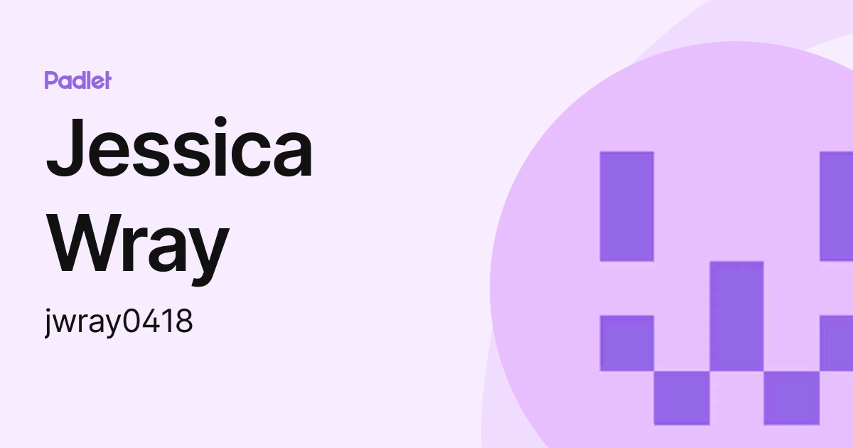 Jessica Wray (jwray0418) profile | Padlet