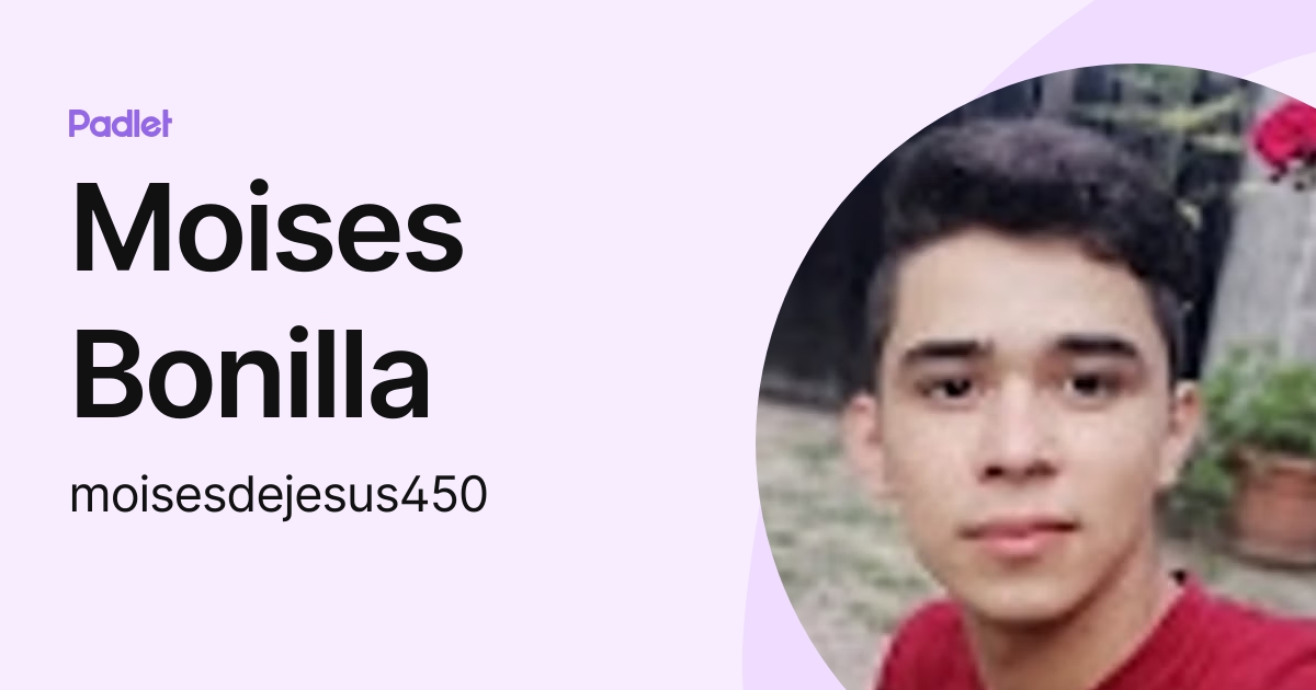 Moises Bonilla (moisesdejesus450) profile | Padlet