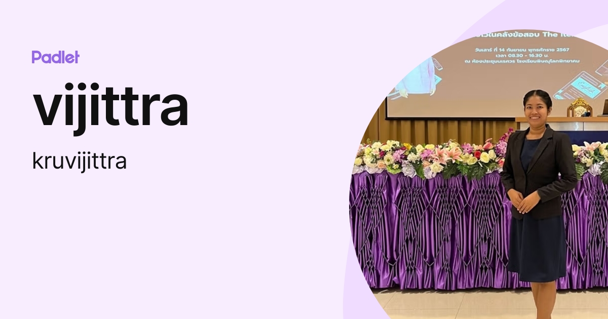 vijittra (kruvijittra) profile | Padlet