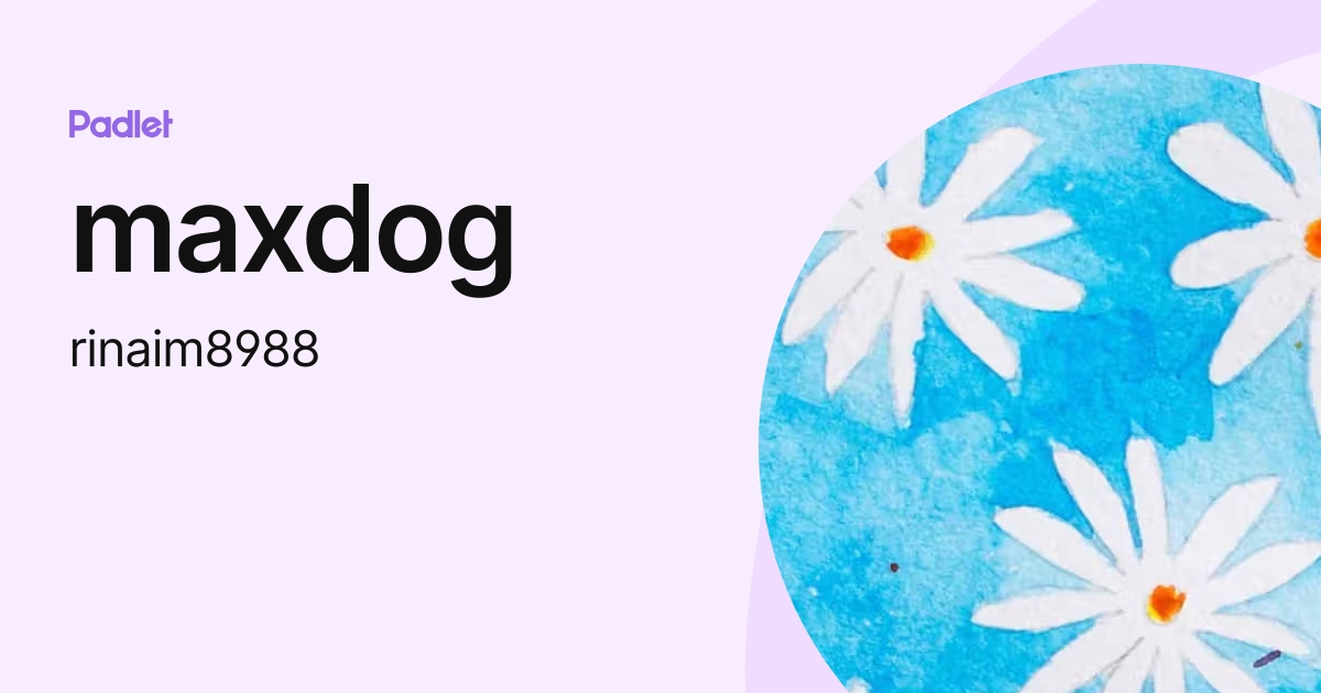 maxdog (rinaim8988) profile | Padlet