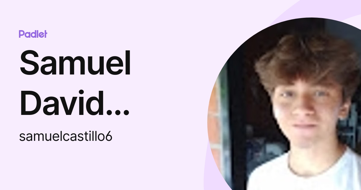 Samuel David Castillo Rincon (samuelcastillo6) profile | Padlet