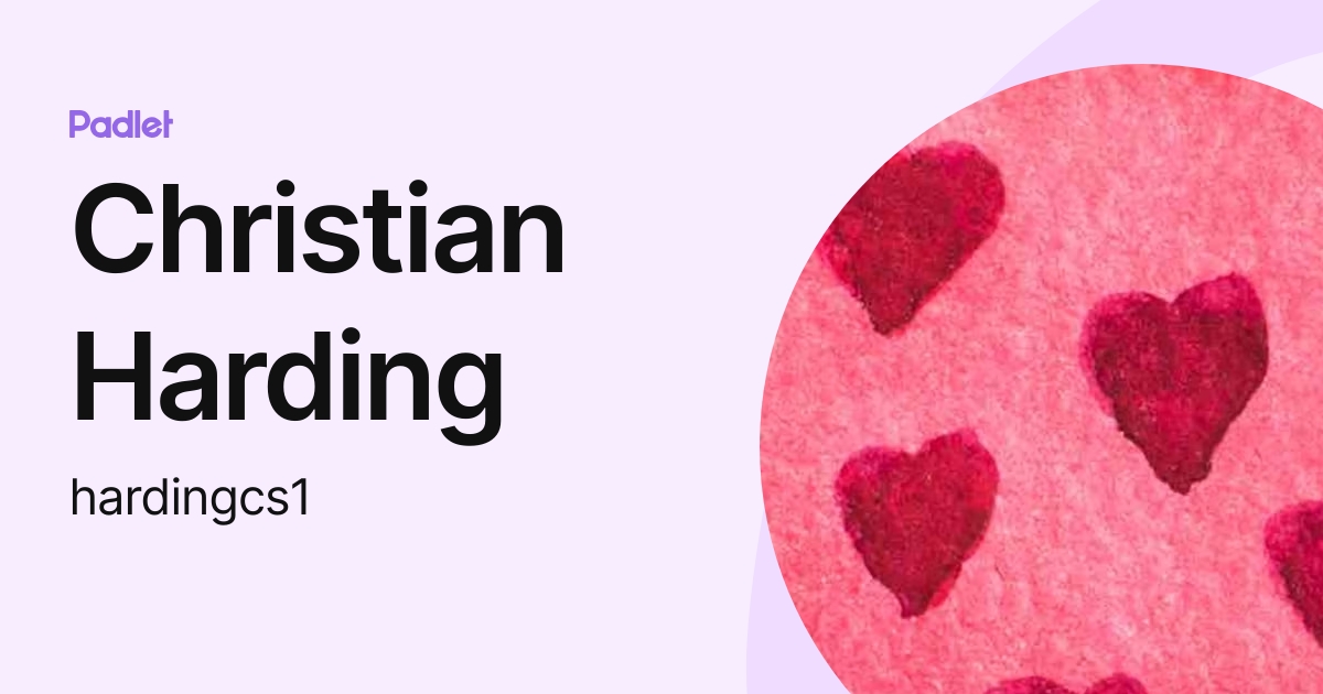 Christian Harding (hardingcs1) profile | Padlet