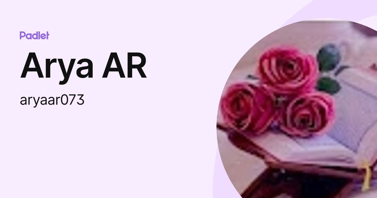 Arya AR (aryaar073) profile | Padlet