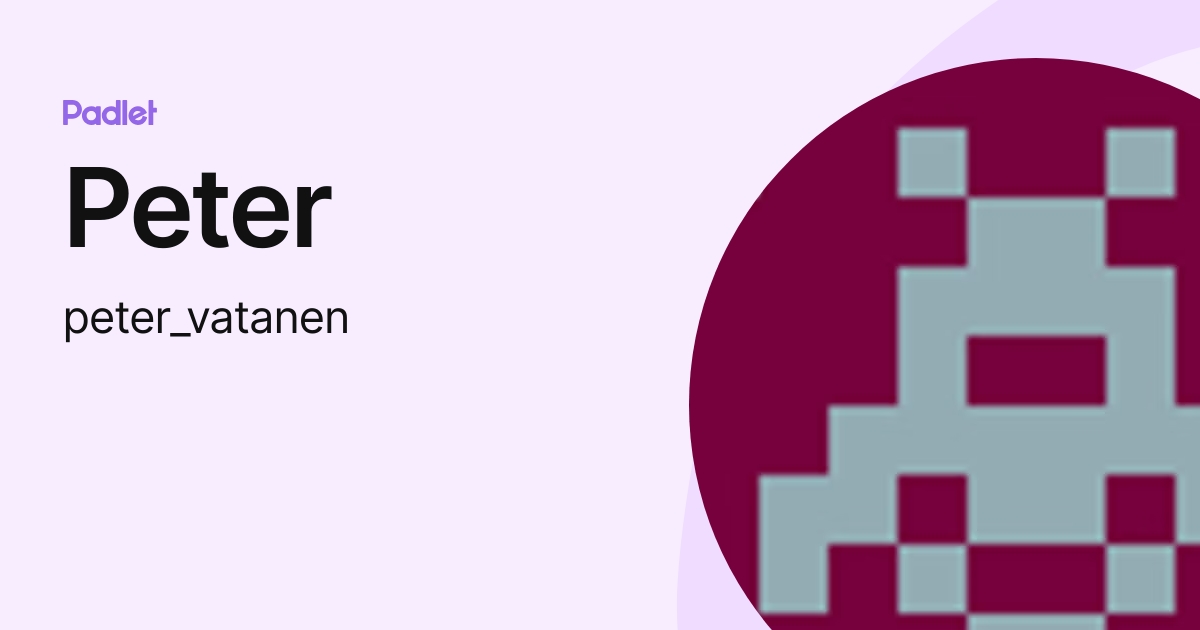 Peter Peter Vatanen Profile Padlet