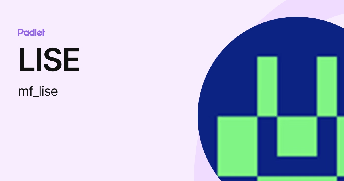 LISE (mf_lise) profile | Padlet