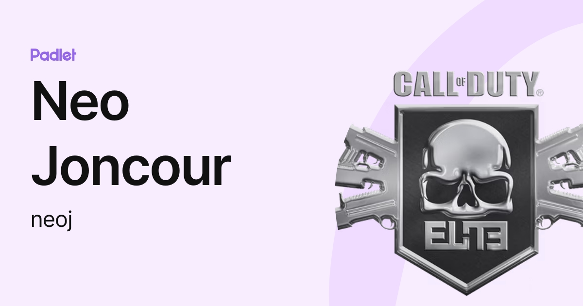 Neo Joncour (neoj) profile | Padlet