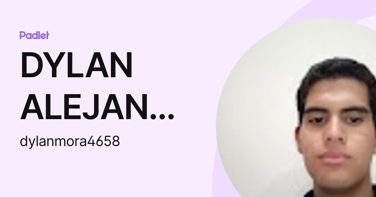 DYLAN ALEJANDRO MORA ESPINOZA (dylanmora4658) profile | Padlet