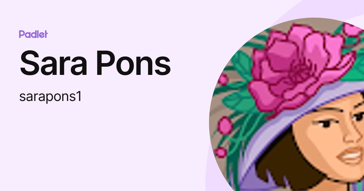 Sara Pons (sarapons1) perfil | Padlet