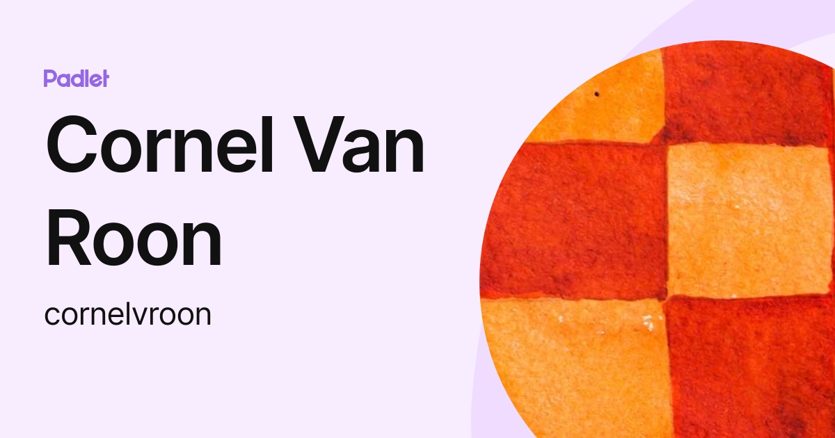 Cornel Van Roon (cornelvroon) profile | Padlet
