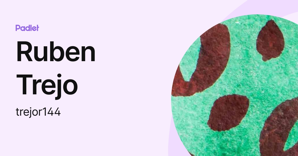 Ruben Trejo (trejor144) profile | Padlet