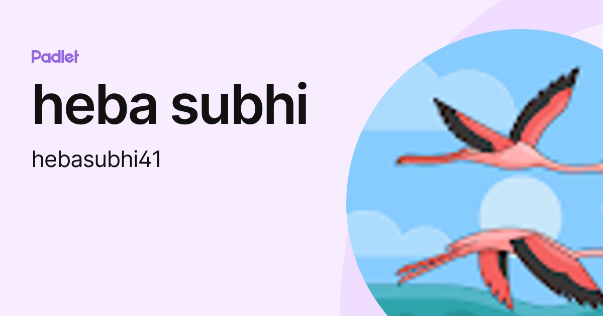heba subhi (hebasubhi41) profile | Padlet
