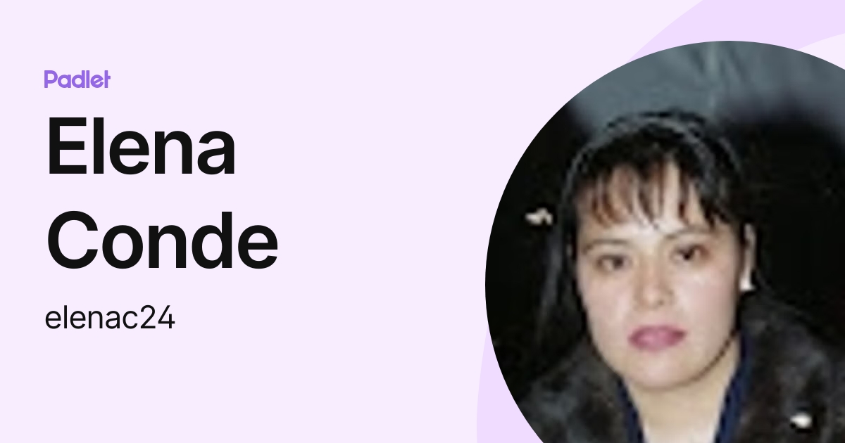 Elena Conde (elenac24) perfil | Padlet