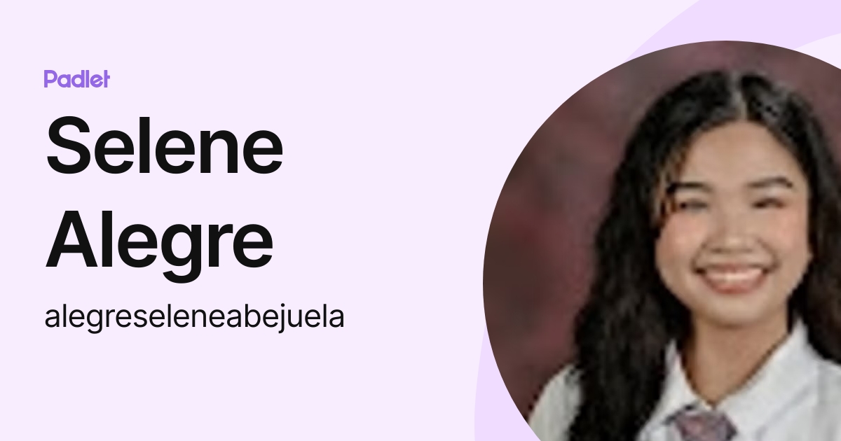 Selene Alegre (alegreseleneabejuela) profile | Padlet