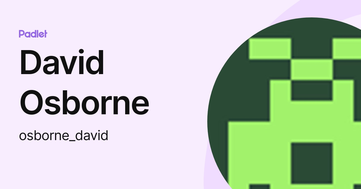 David Osborne (osborne_david) profile | Padlet