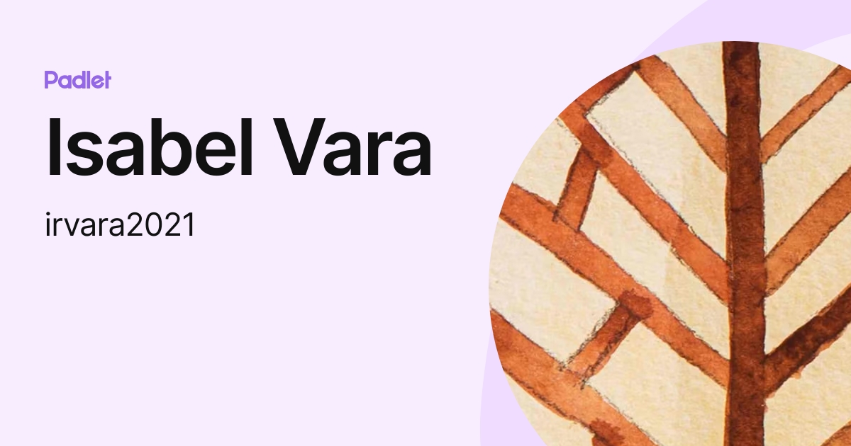 Isabel Vara (irvara2021) profile | Padlet