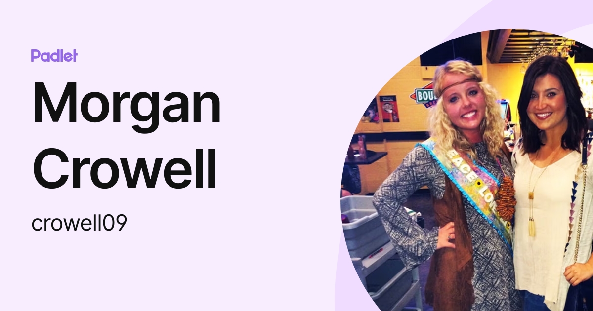 Morgan Crowell (crowell09) profile | Padlet