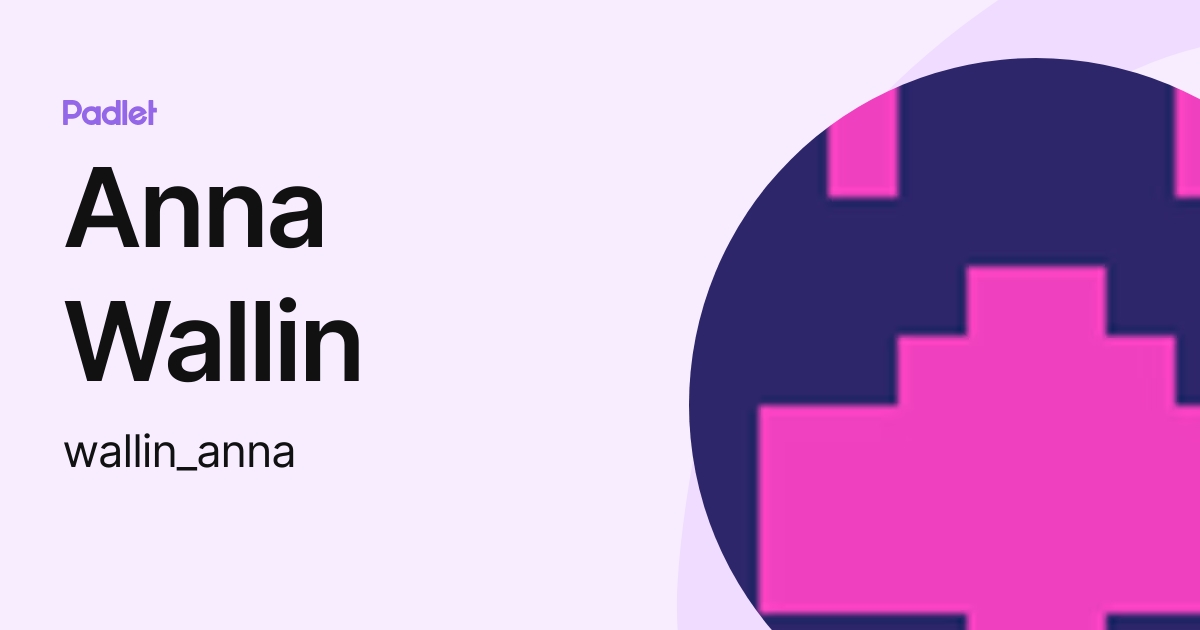 Anna Wallin (wallin_anna) profile | Padlet