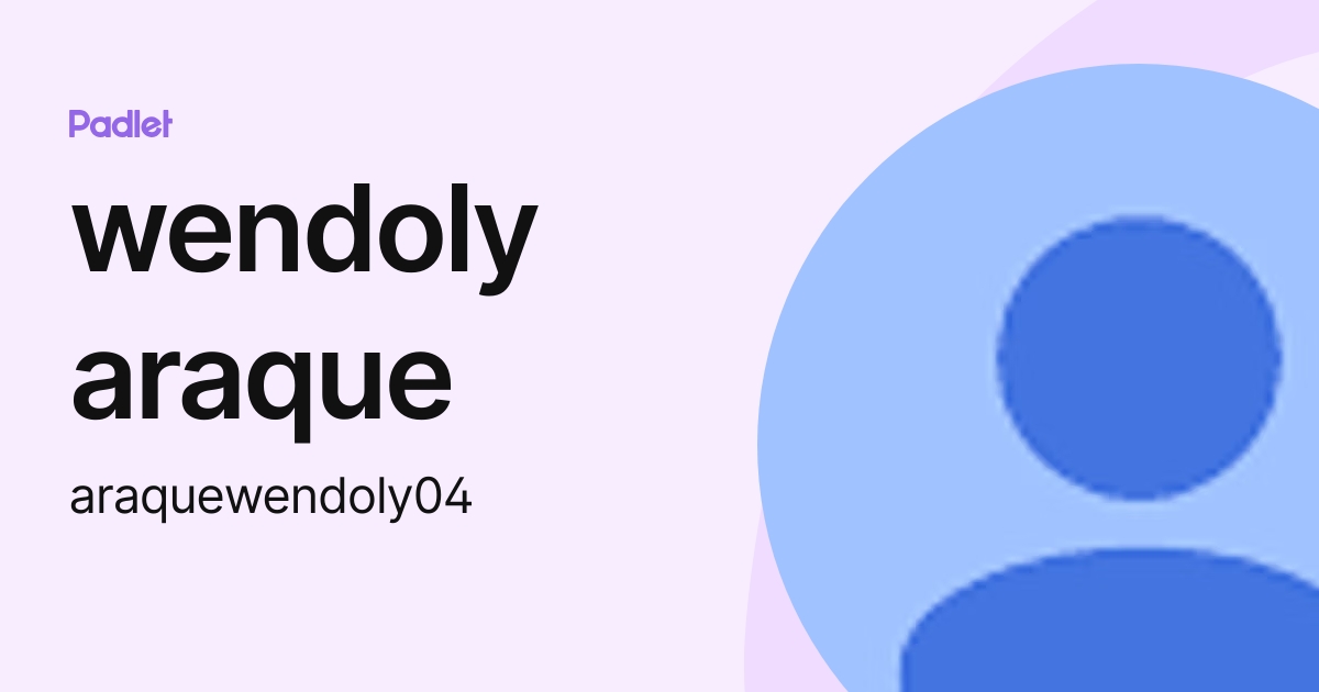 wendoly araque (araquewendoly04) profile | Padlet