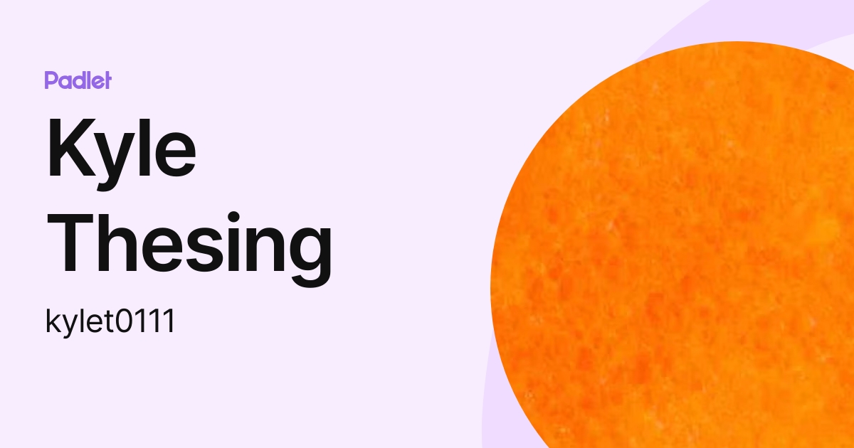 Kyle Thesing (kylet0111) profile | Padlet