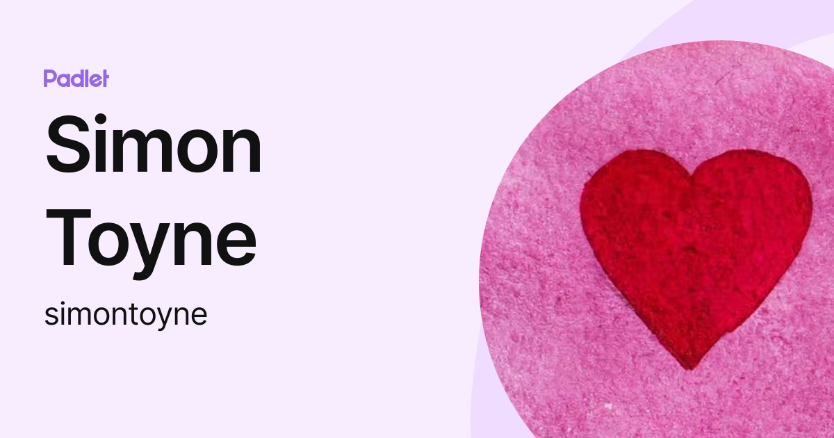 Simon Toyne (simontoyne) profile | Padlet