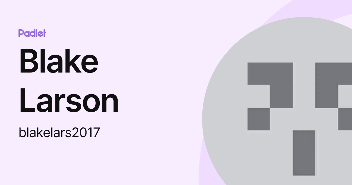 Blake Larson (blakelars2017) profile | Padlet