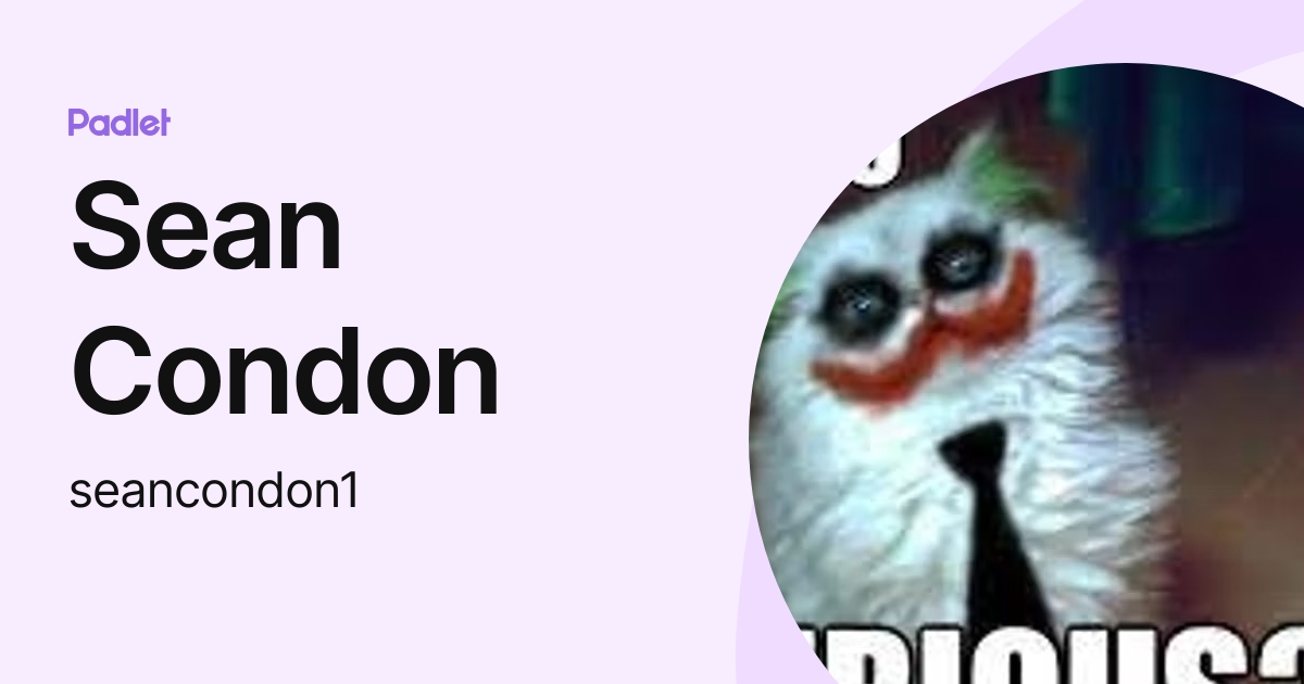 Sean Condon (seancondon1) profile | Padlet