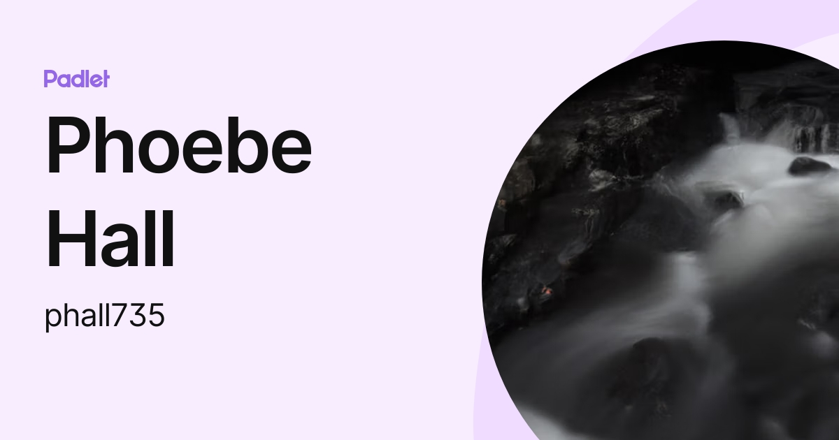 Phoebe Hall (phall735) profile | Padlet