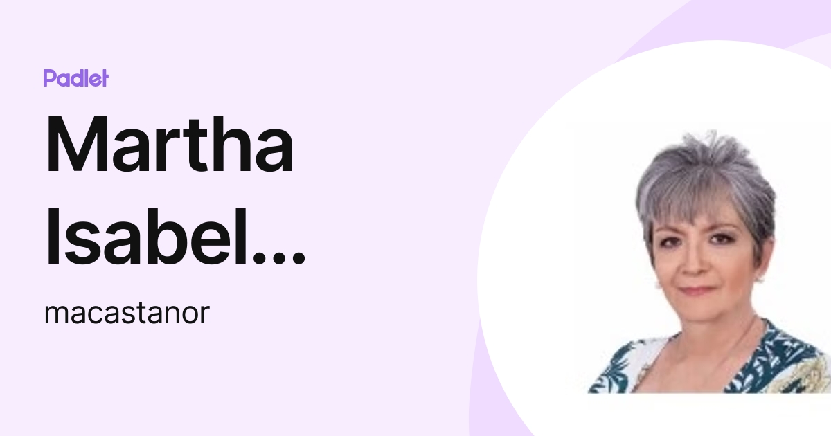 Martha Isabel Castaño (macastanor) profile | Padlet