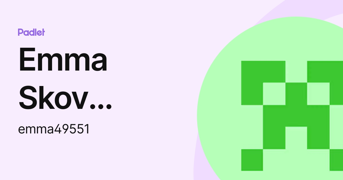 Emma Skov Mainz 8B Mølholm Skole (emma49551) profile | Padlet