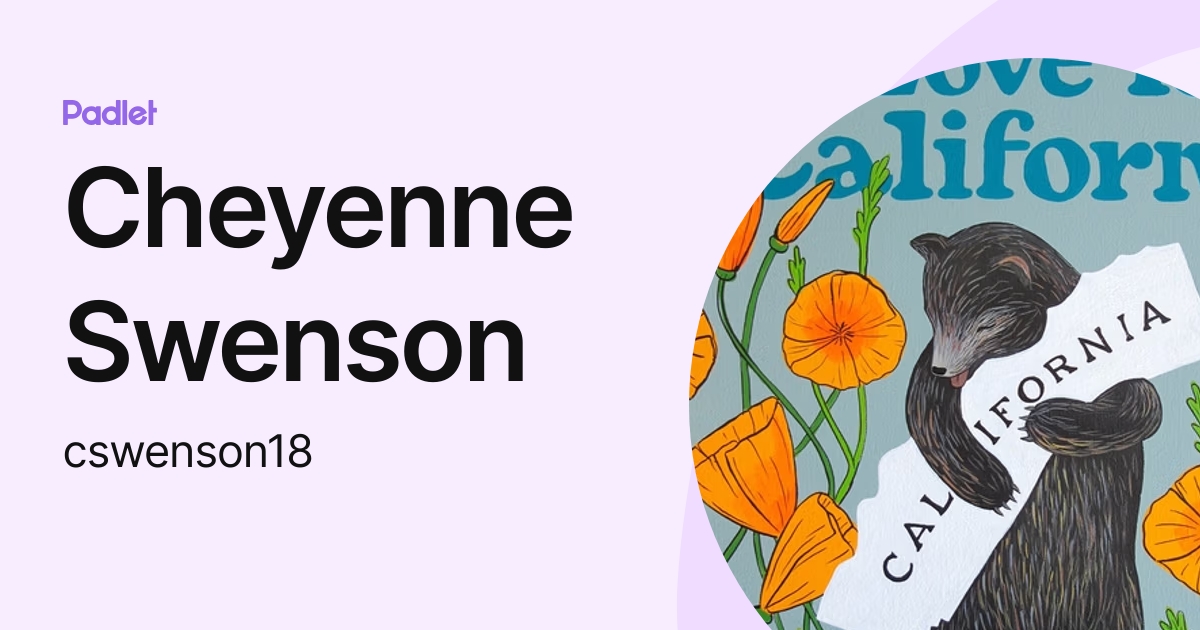 Cheyenne Swenson (cswenson1) profile | Padlet