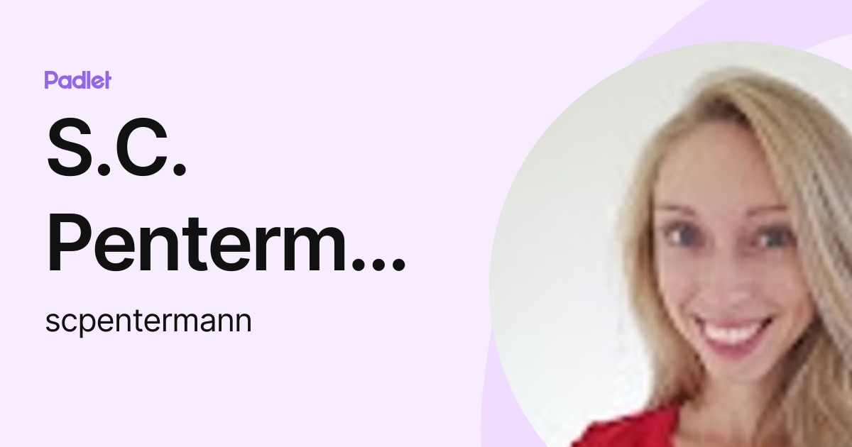 S.C. Pentermann (scpentermann) profile | Padlet