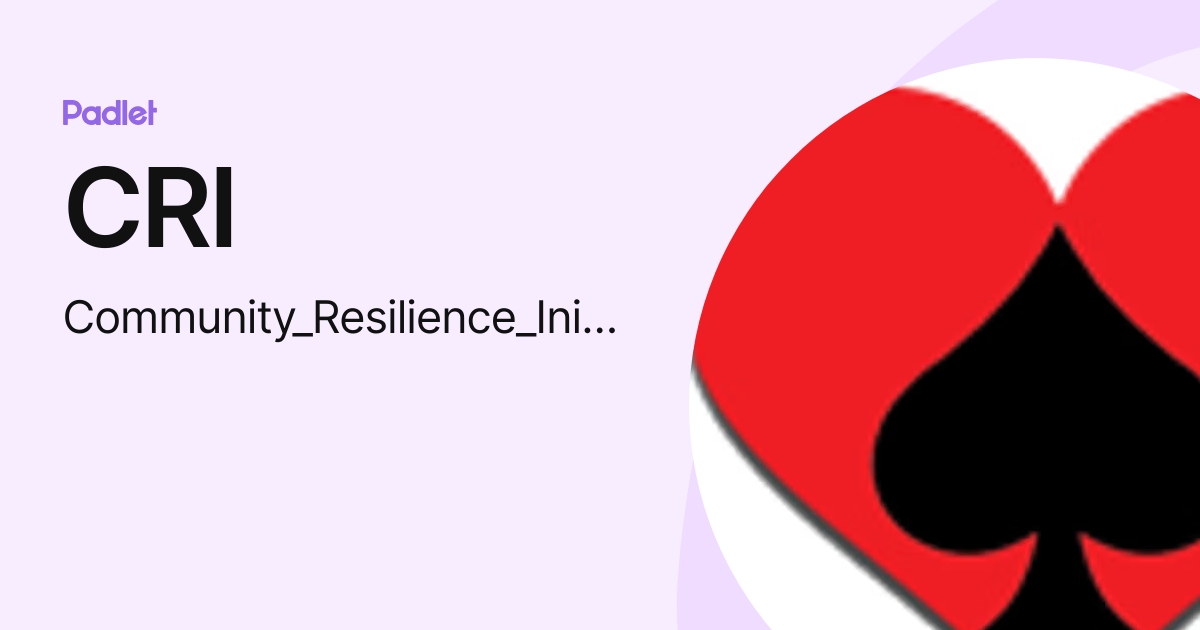 CRI (Community_Resilience_Initiative) profile | Padlet