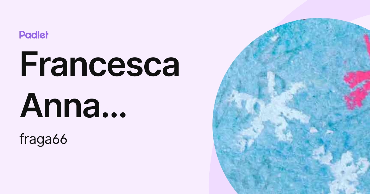 Francesca Anna Gaudio (fraga66) profile | Padlet