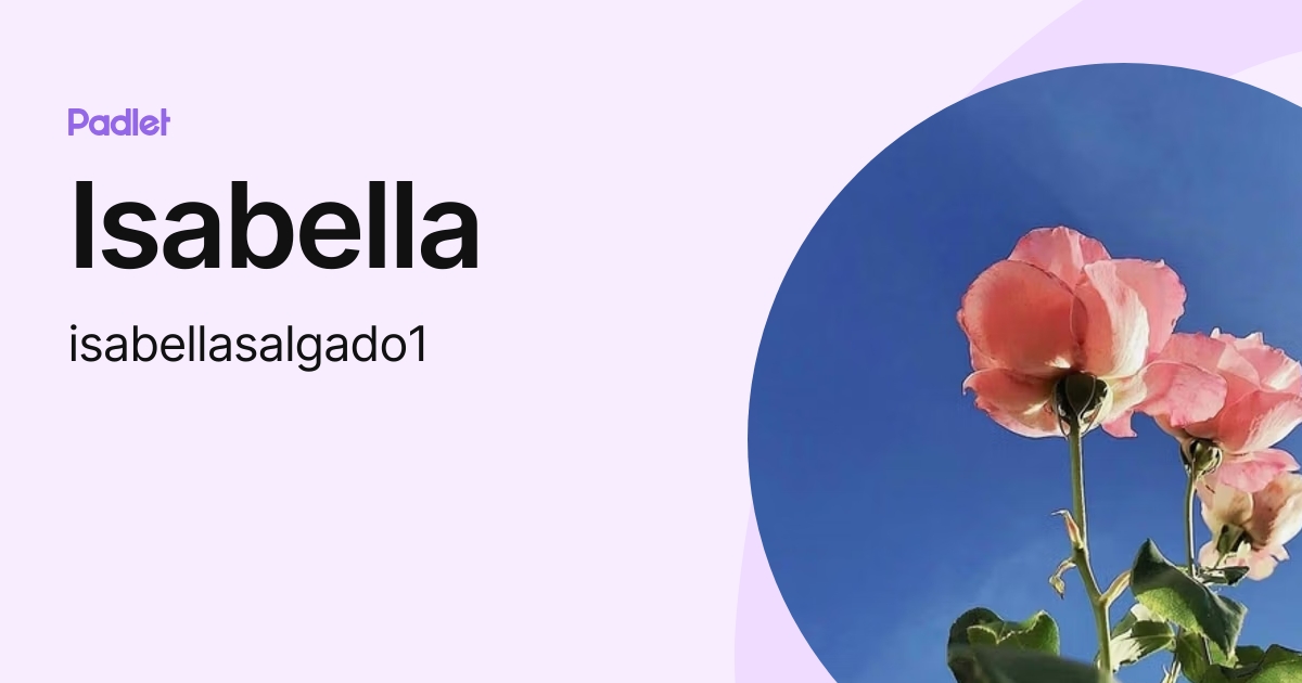 Isabella (isabellasalgado1) profile | Padlet