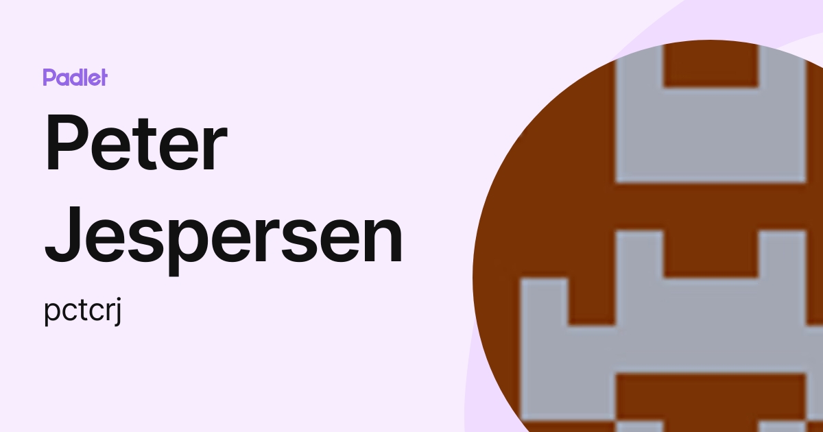 Peter Jespersen (pctcrj) profile | Padlet