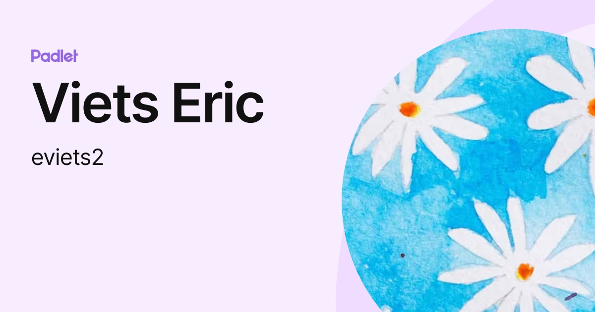 Viets Eric (eviets2) profile | Padlet