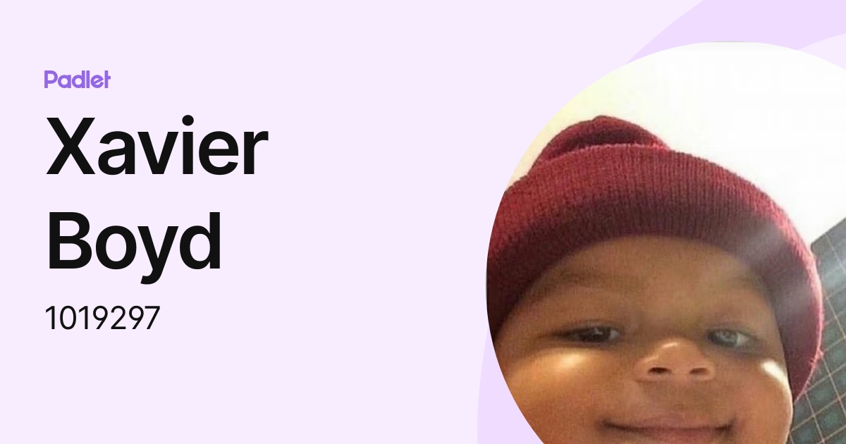 Xavier Boyd (1019297) profile | Padlet