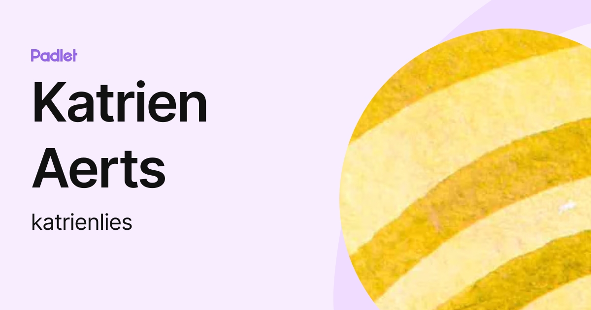 Katrien Aerts (katrienlies) profile | Padlet