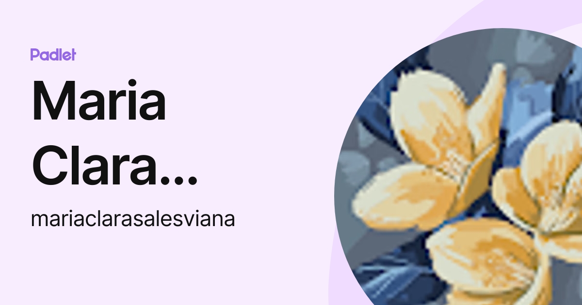 Maria Clara Sales (mariaclarasalesviana) perfil | Padlet