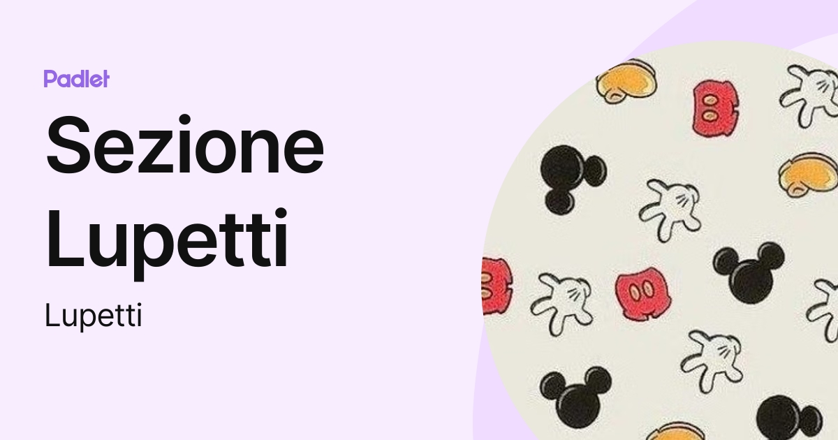 Sezione Lupetti (Lupetti) profile | Padlet