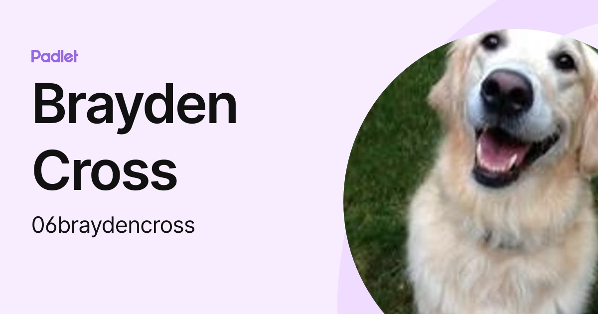 Brayden Cross (06braydencross) profile | Padlet